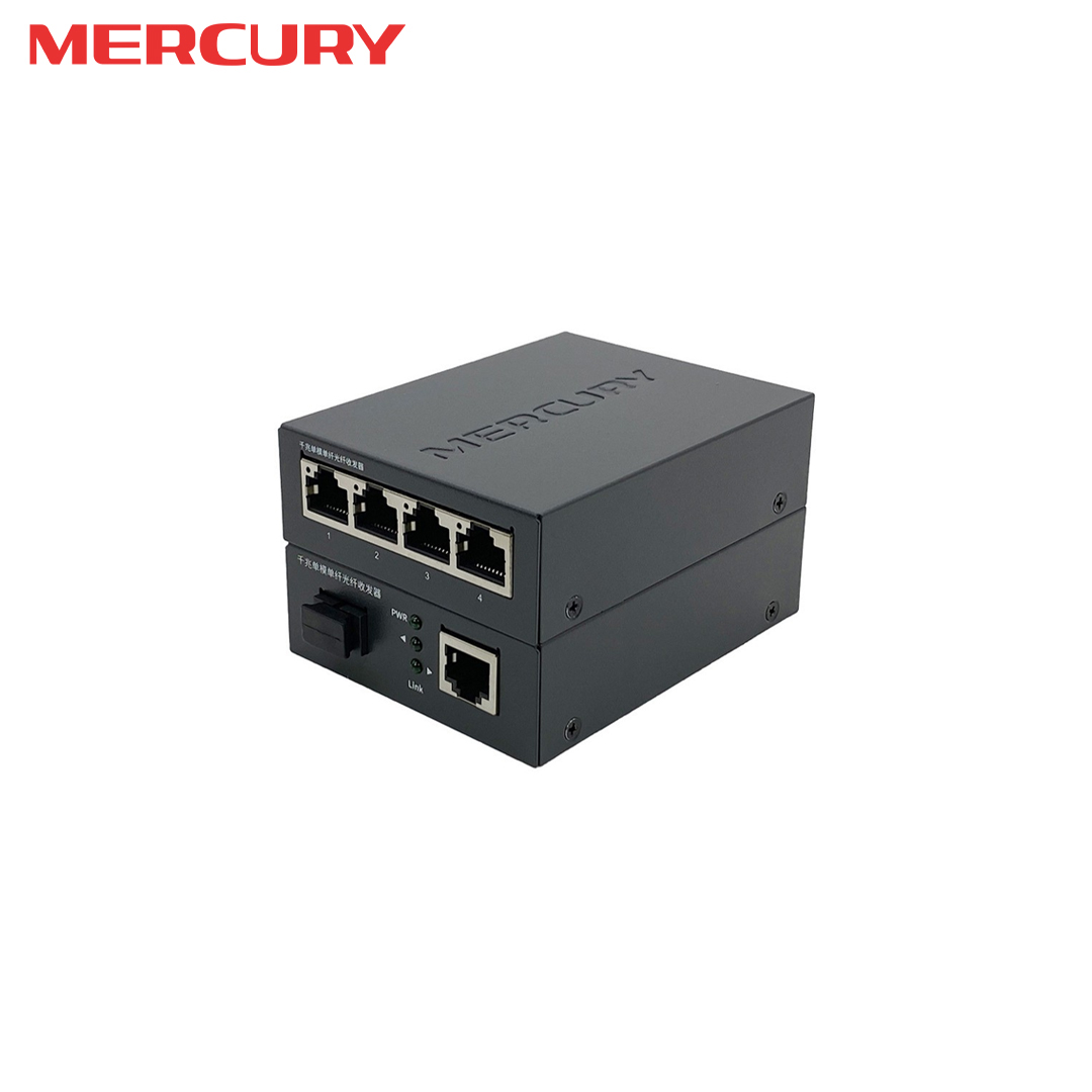 Combo Fiber Converter LAN to SC to LAN Gigabit port (3km) MERCURY ...